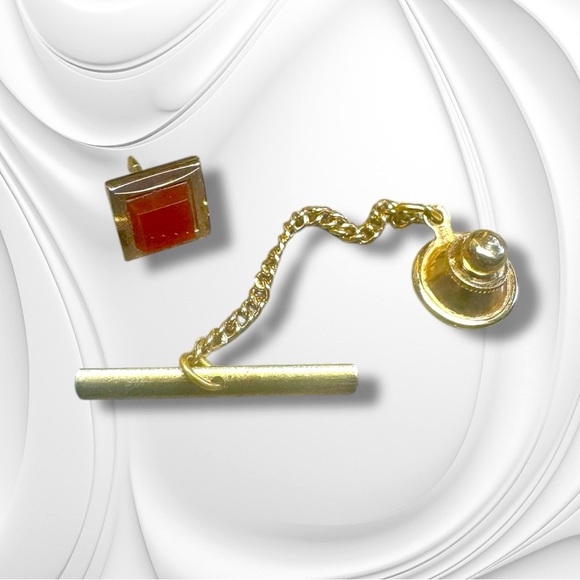 SWANK | Accessories | Vintage Swank Genuine Sardonyx Gold Toned Tie Pin ...